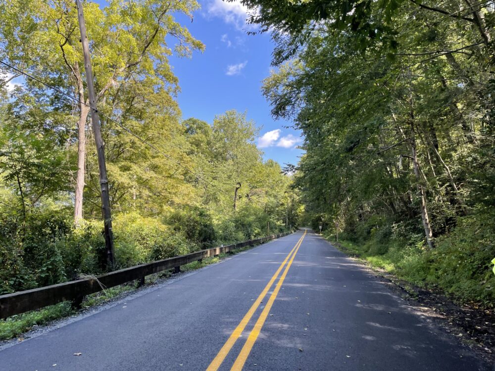 Southern portion of Old Mine Road in Delaware Water Gap National ...