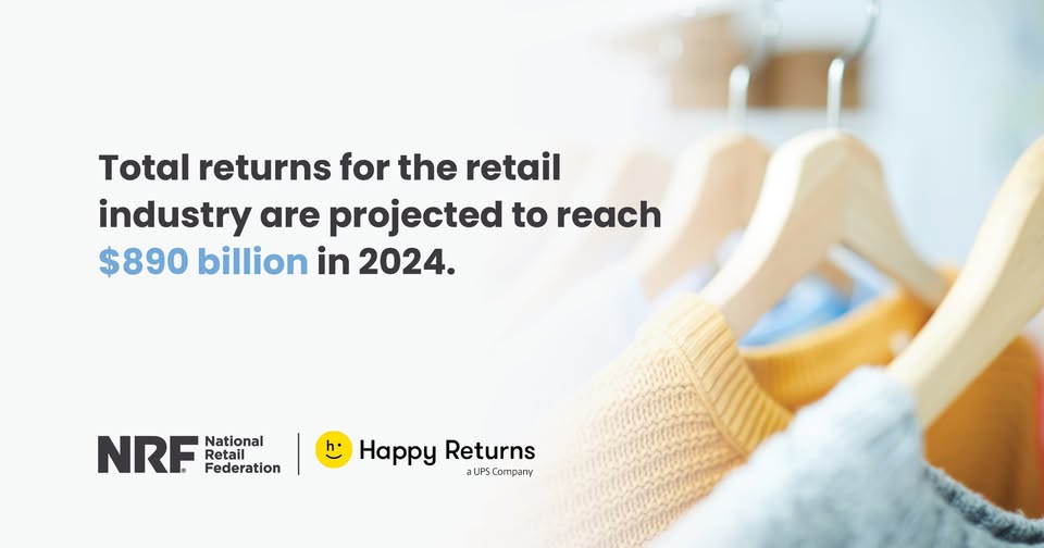 NRF and Happy Returns report: 2024 retail returns to total $890 billion ...