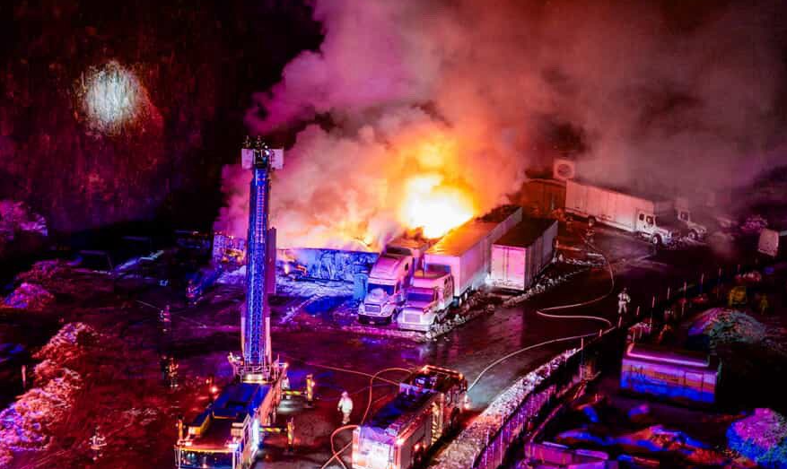 Crews battle overnight commercial fire in Somerset County industrial ...